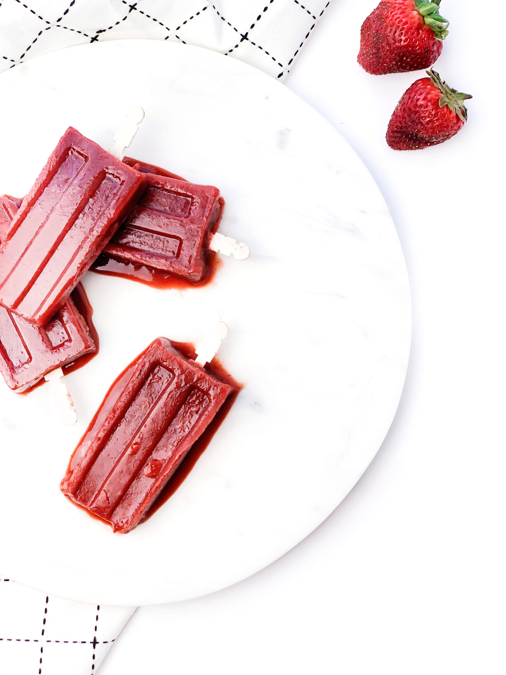 Tamarind Strawberry Popsicles - Dwell & Dine