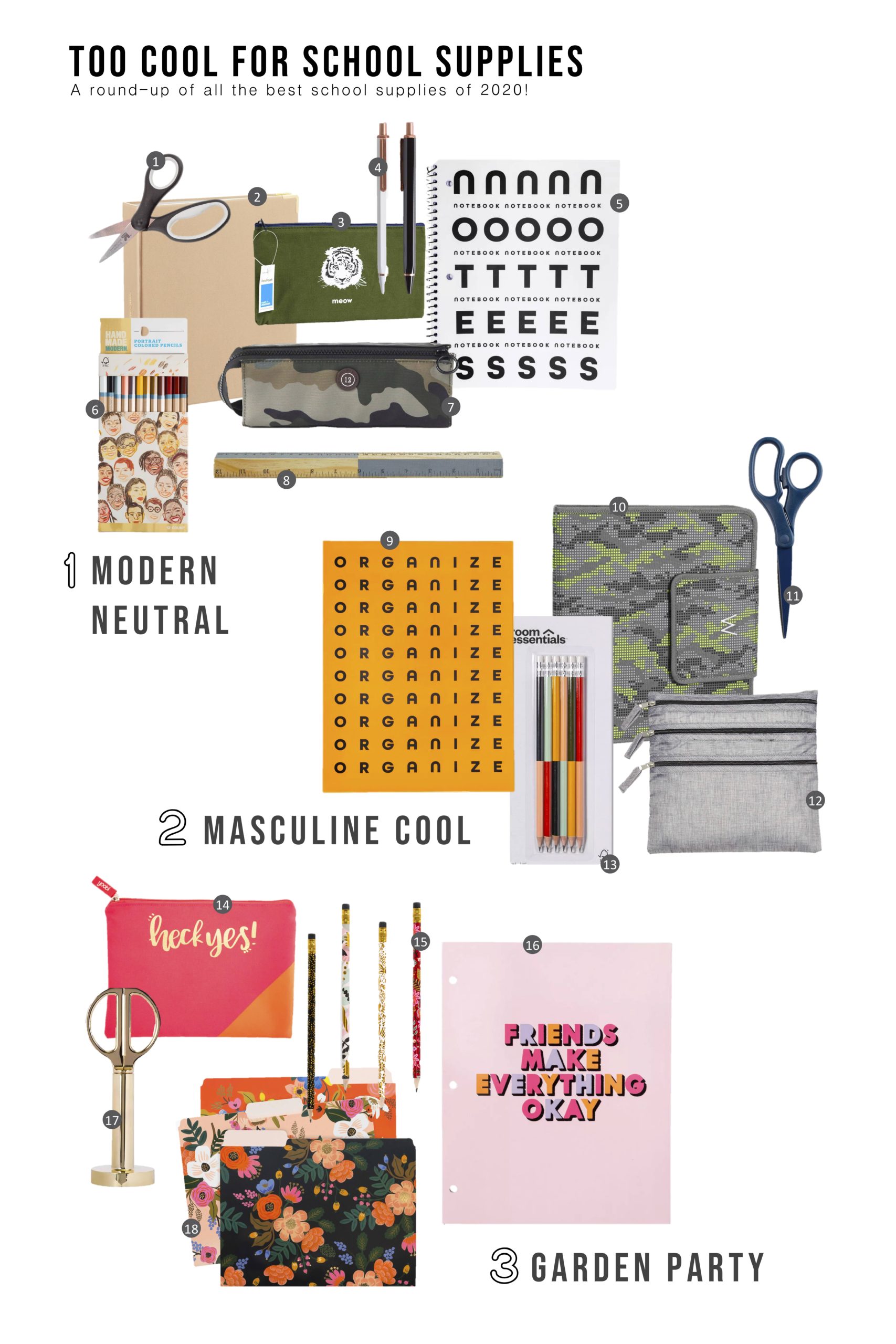 Too Cool For School Supplies - Dwell & Dine