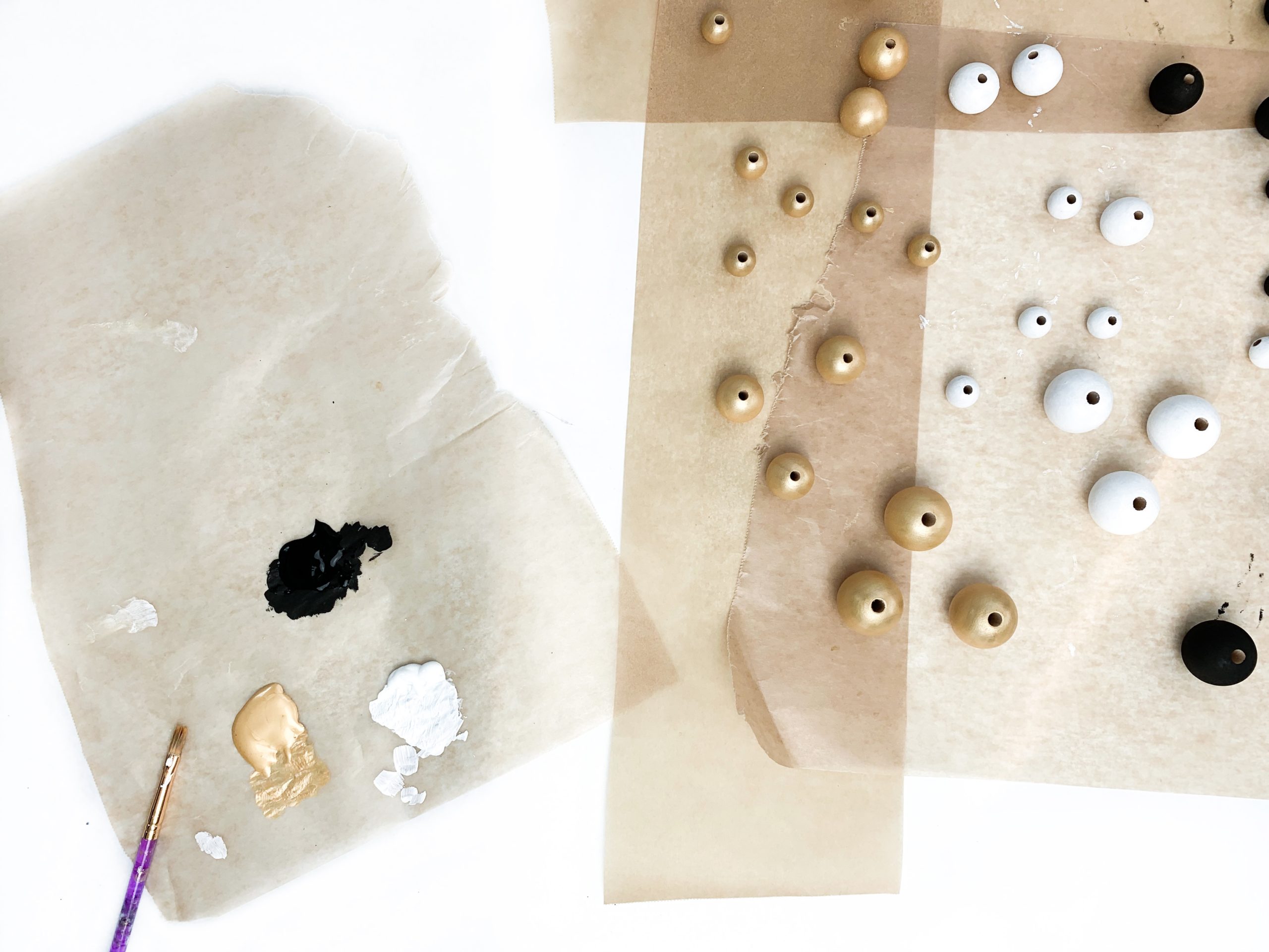 DIY: Wooden Bead Ornaments - Dwell & Dine
