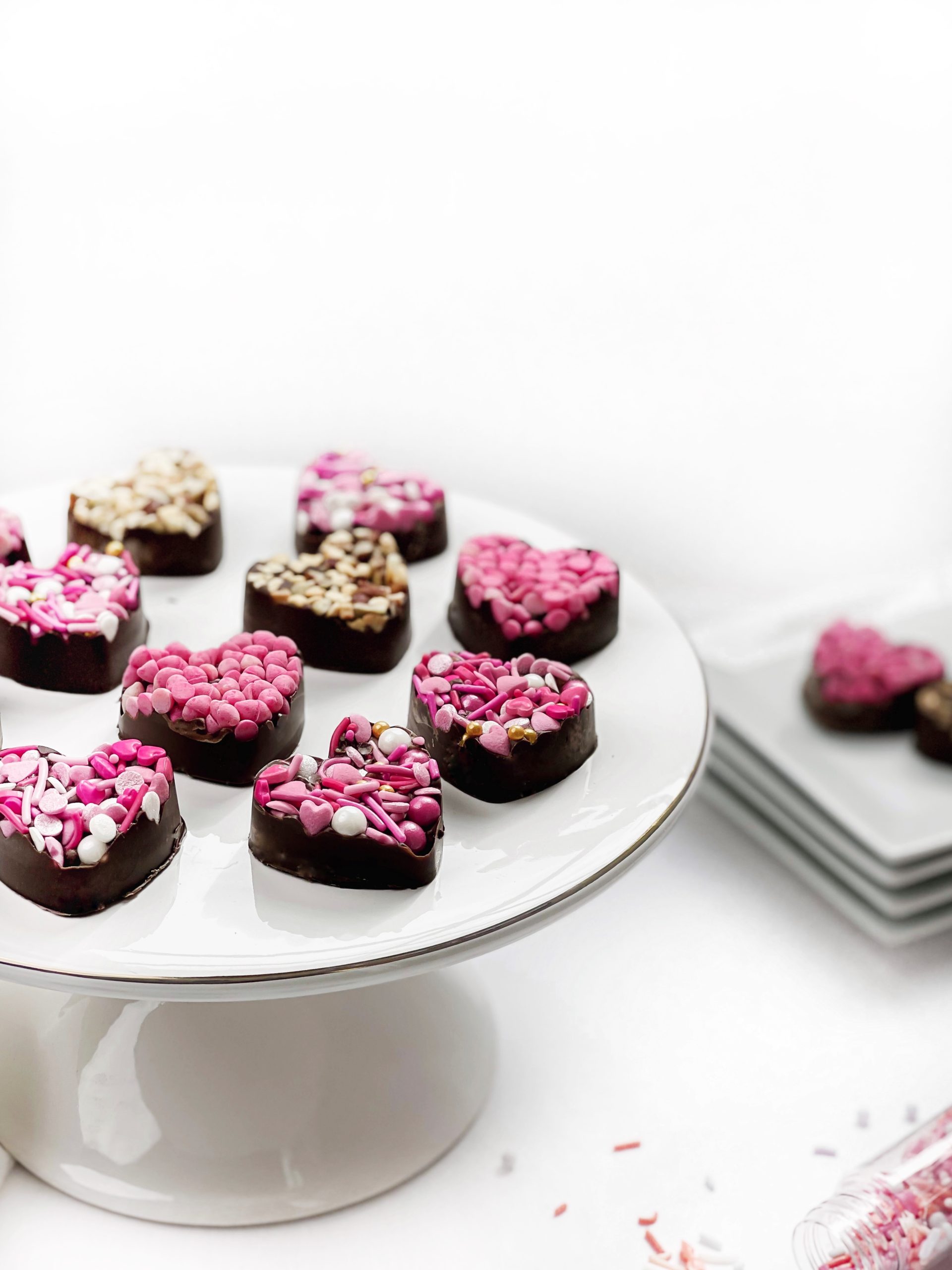 Homemade Valentine Chocolate Hearts - Dwell & Dine