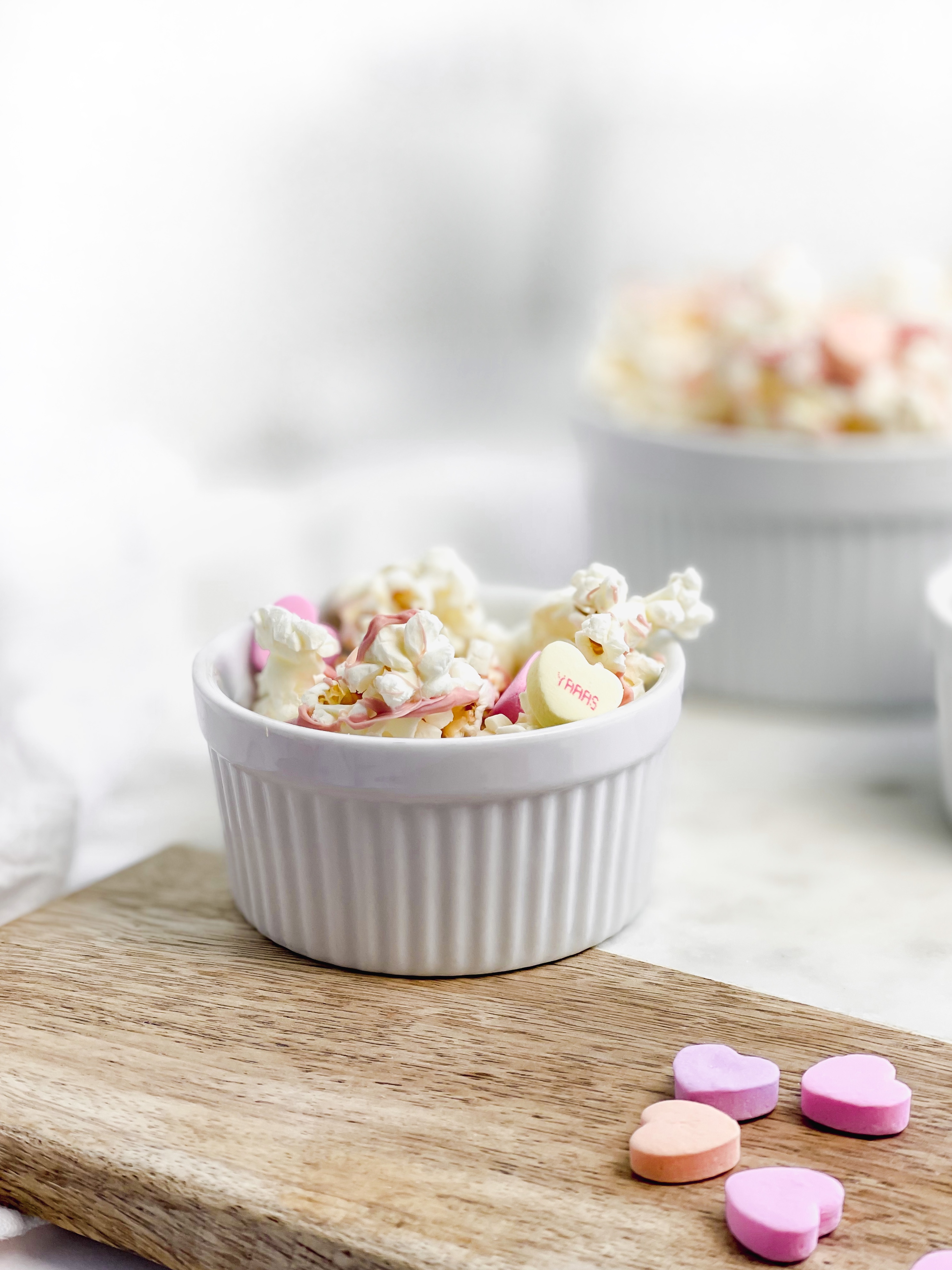 Valentine's Conversation Heart Popcorn - Dwell & Dine