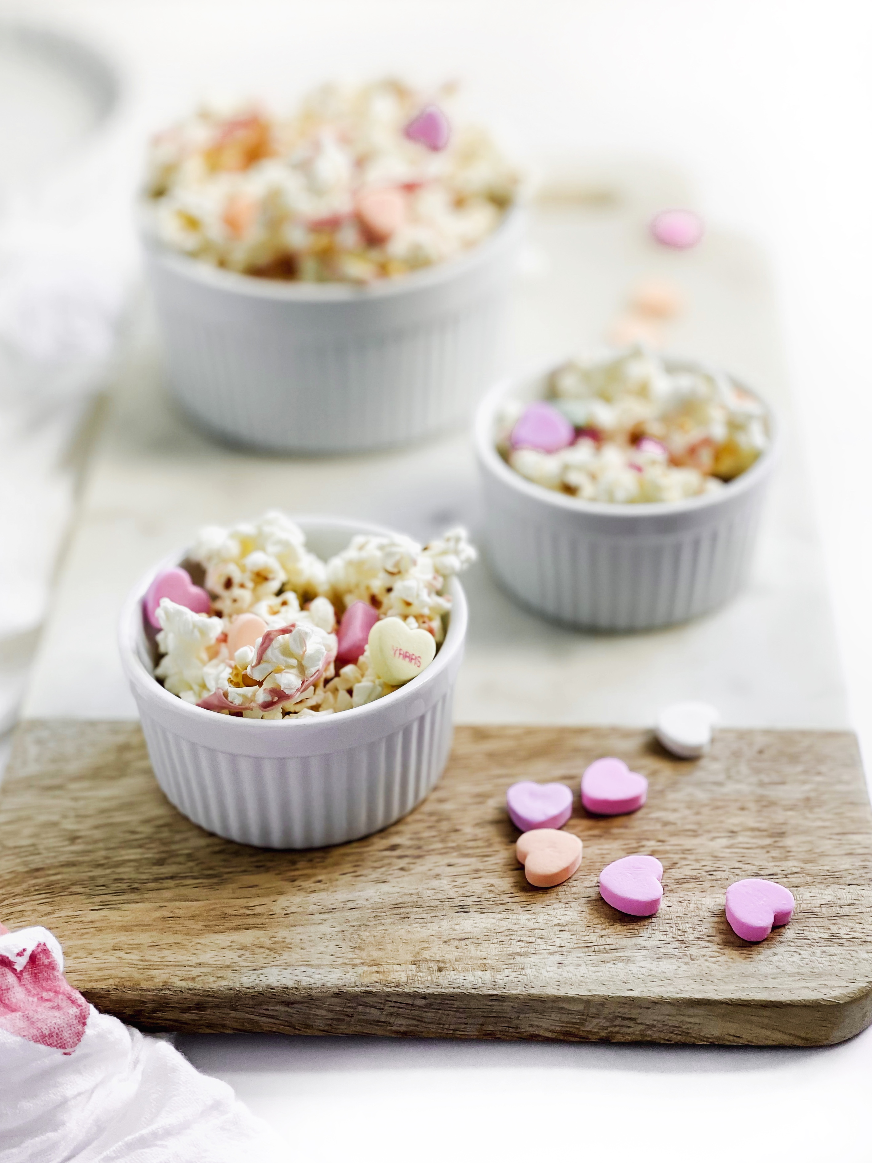 Valentine's Conversation Heart Popcorn - Dwell & Dine